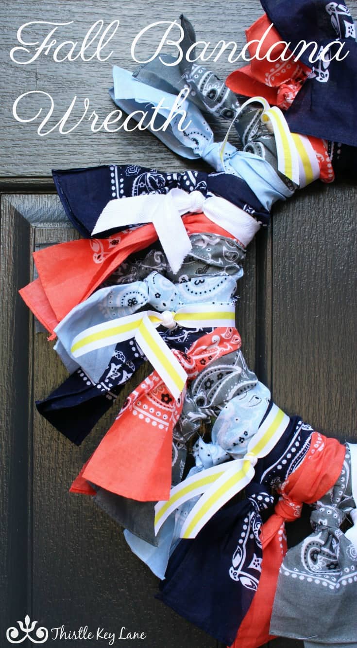 How To Make A Fall Bandana Wreath - Thistle Key Lane