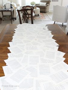 DIY Book Page Table Runner - Thistle Key Lane