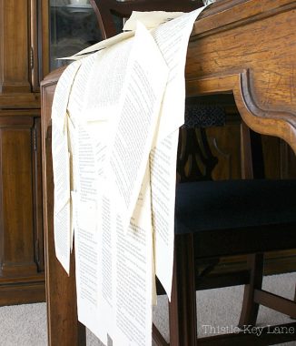 DIY Book Page Table Runner - Thistle Key Lane