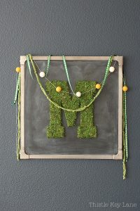 DIY Moss Covered Letters - Thistle Key Lane