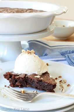 Best No Crust Fudge Pie Recipe - Thistle Key Lane