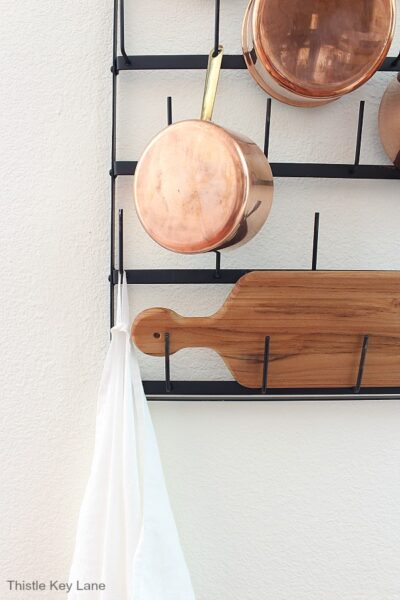 Repurposing A Cup Rack For Pots And Pans - Thistle Key Lane