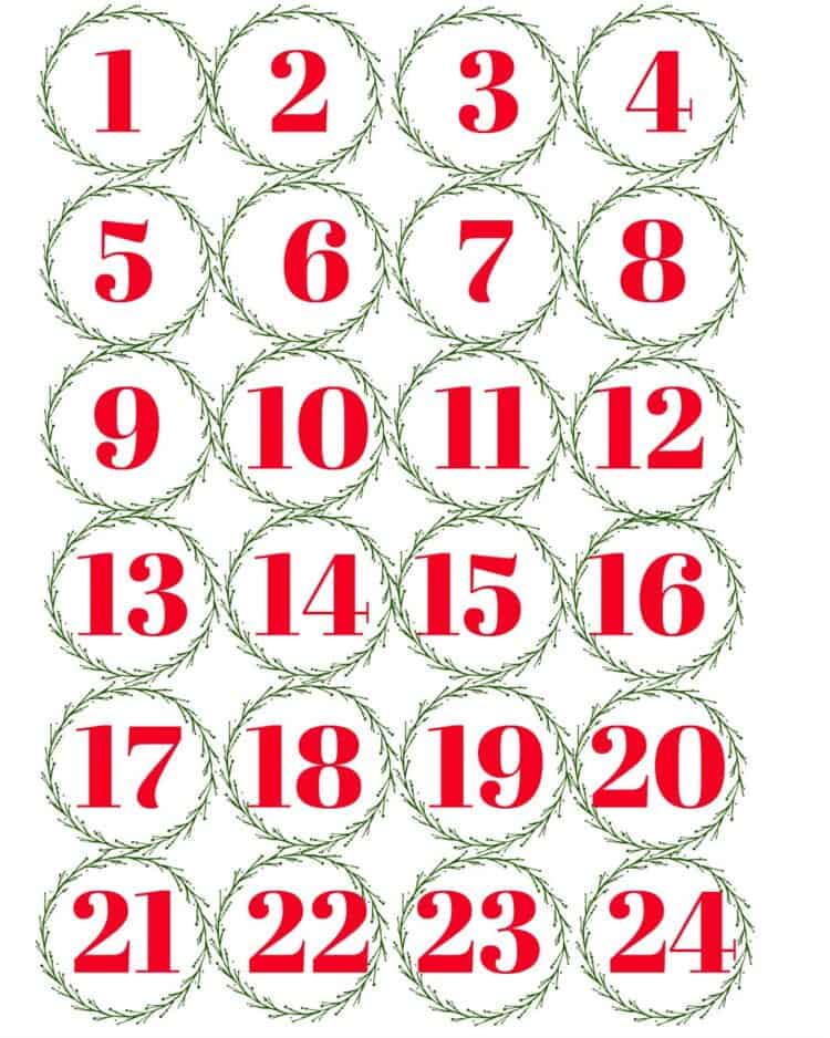 Advent Calendar Bags And Printable Numbers - Thistle Key Lane