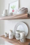 Three Easy Ways To Style Floating Shelves - Thistle Key Lane