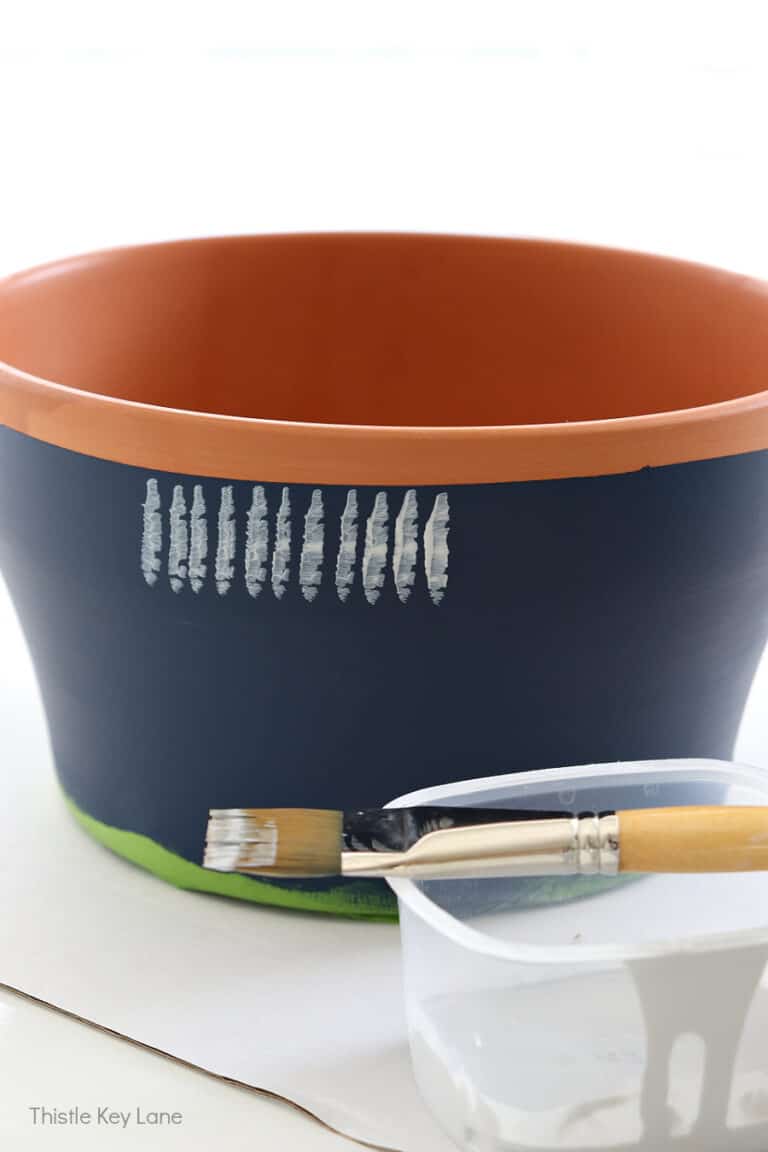 How To Hand Paint A Cachepot - Thistle Key Lane