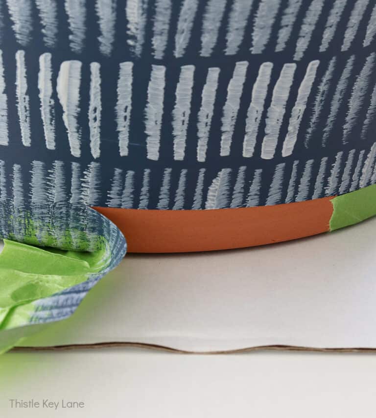 How To Hand Paint A Cachepot - Thistle Key Lane