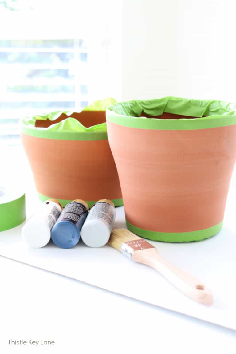 How To Hand Paint A Cachepot - Thistle Key Lane