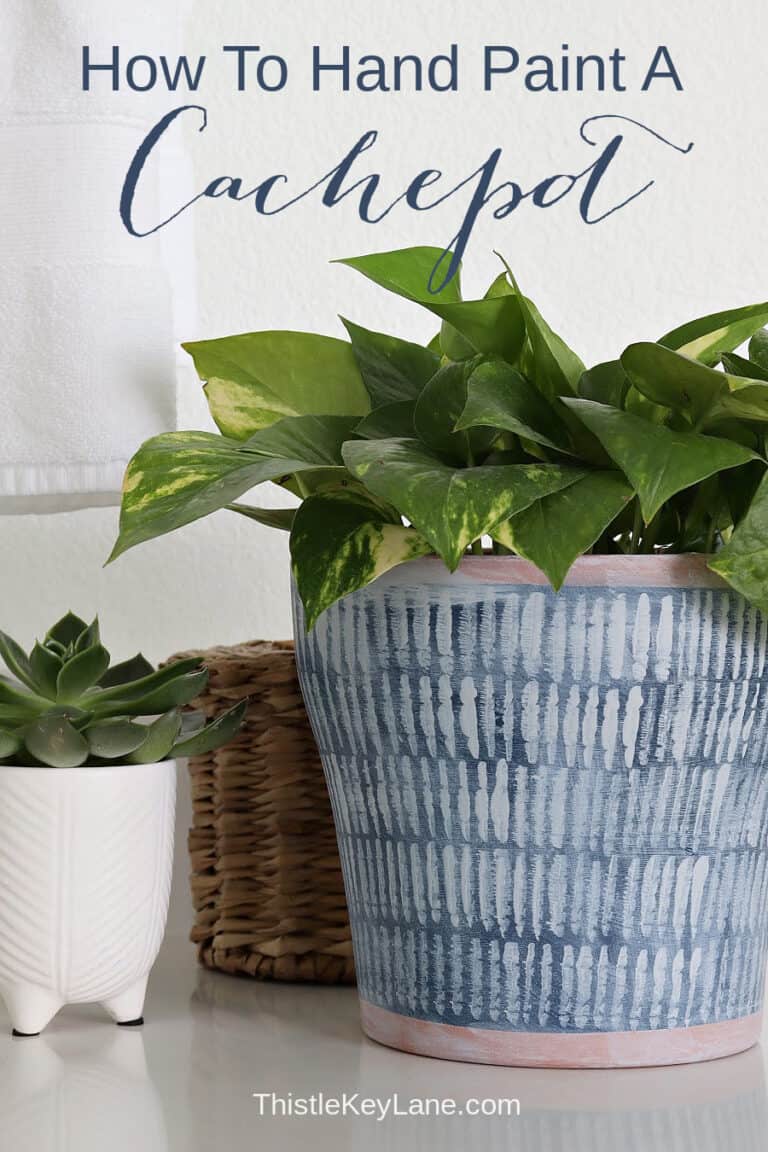 How To Hand Paint A Cachepot - Thistle Key Lane