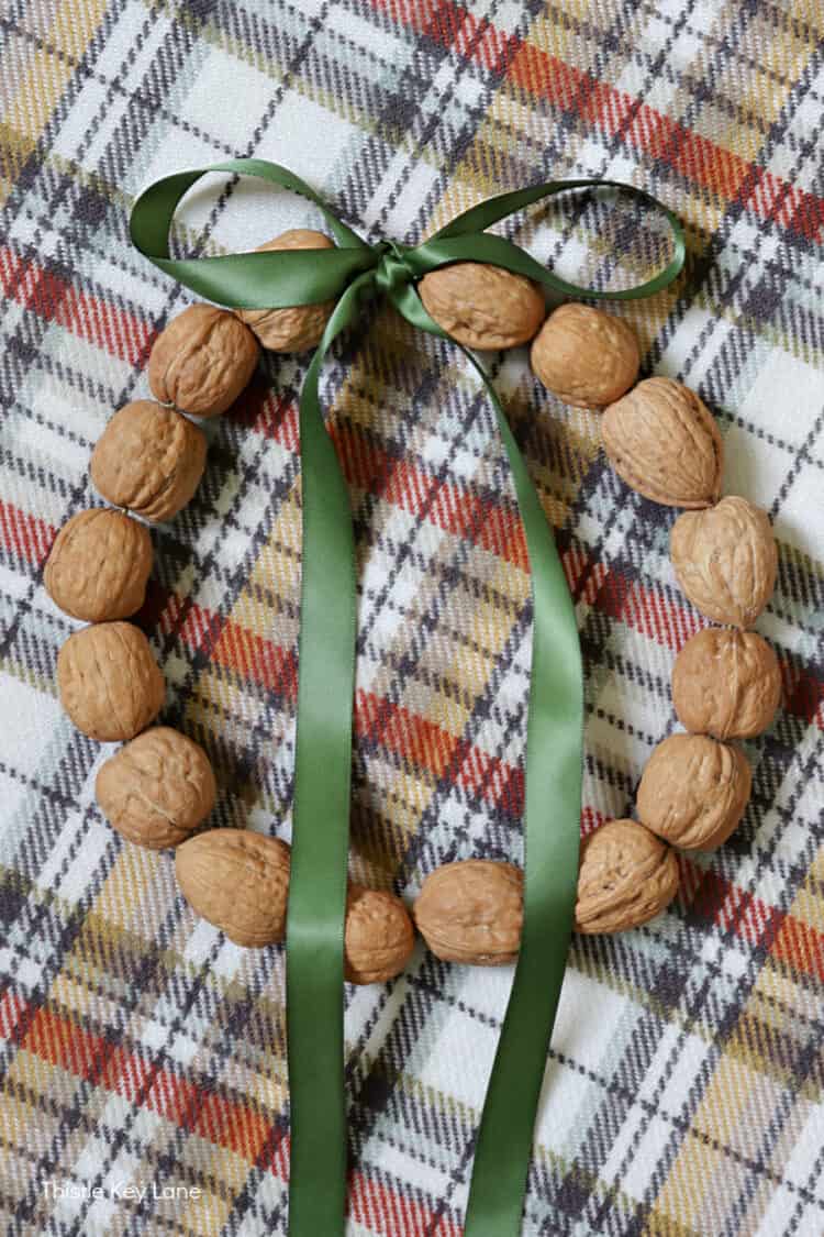 Easy DIY Walnut Wreath - Thistle Key Lane