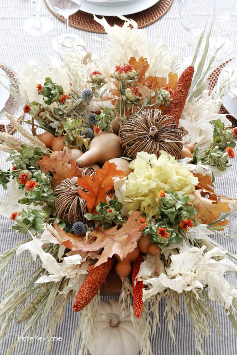 Thanksgiving Dough Bowl Tablescape - Thistle Key Lane