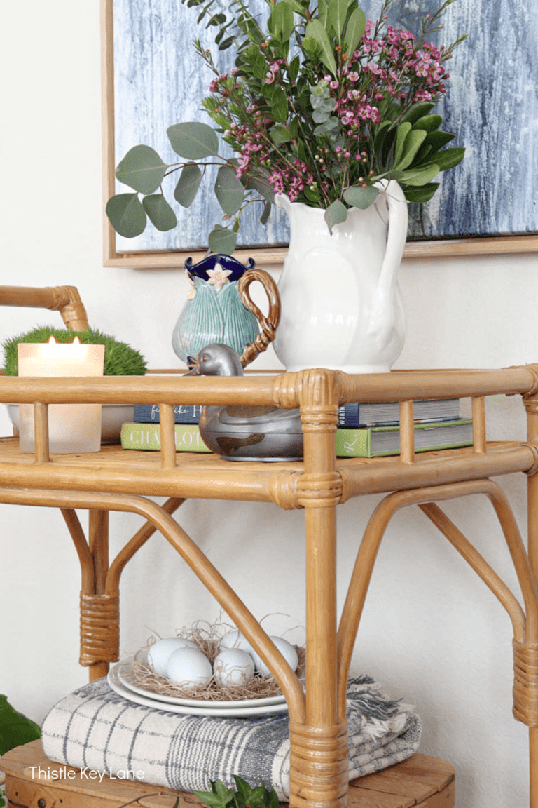 Styling A Bar Cart For Early Spring - Thistle Key Lane