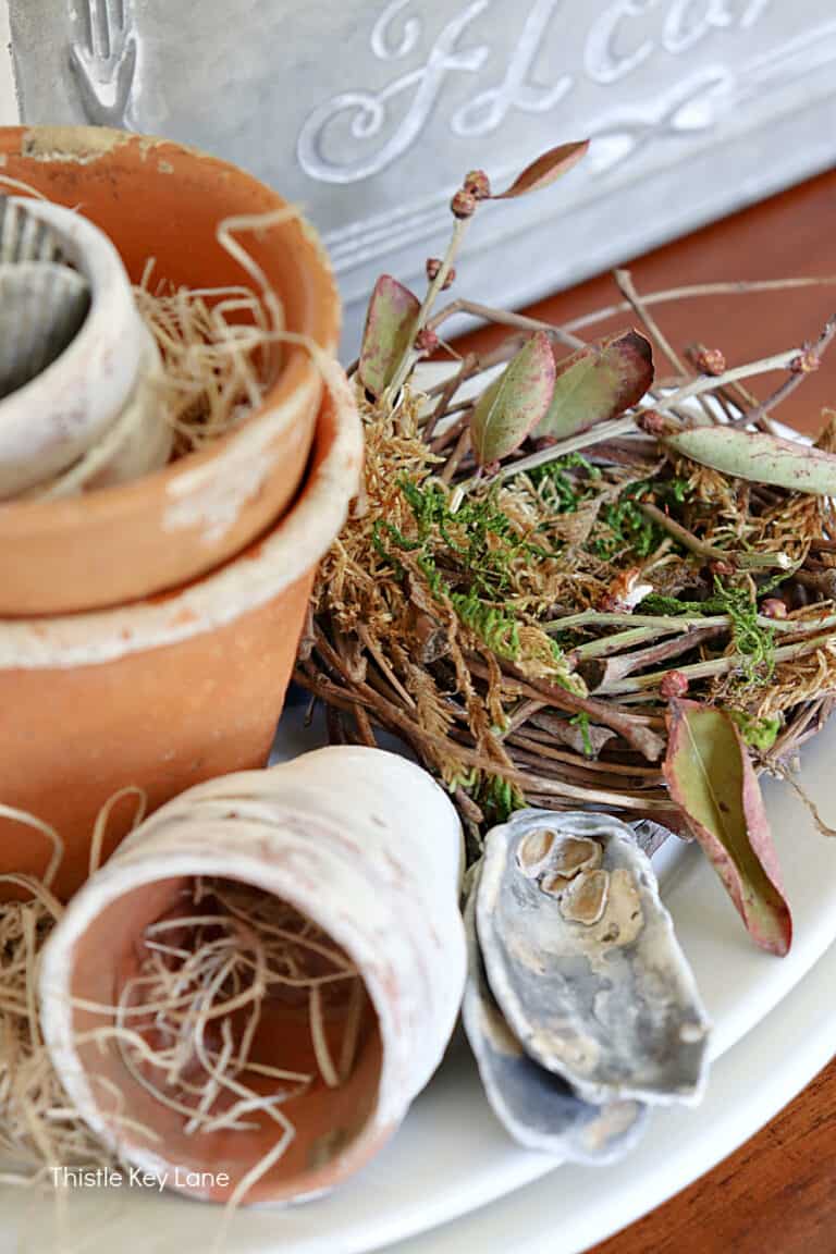 Spring Botanical Arrangement For The Entry Table - Thistle Key Lane