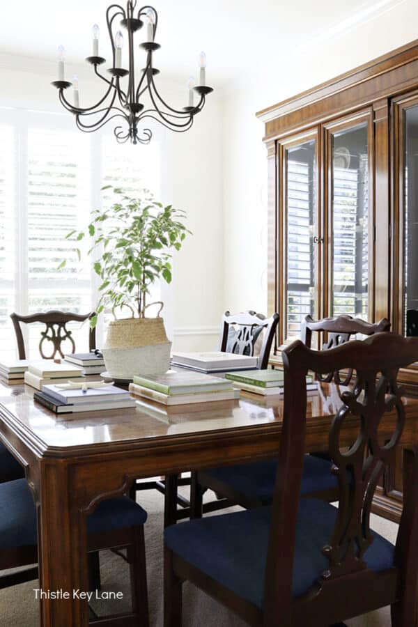 Styling A Dining Table With Books - Thistle Key Lane
