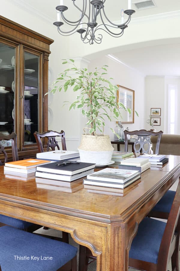 Styling A Dining Table With Books - Thistle Key Lane