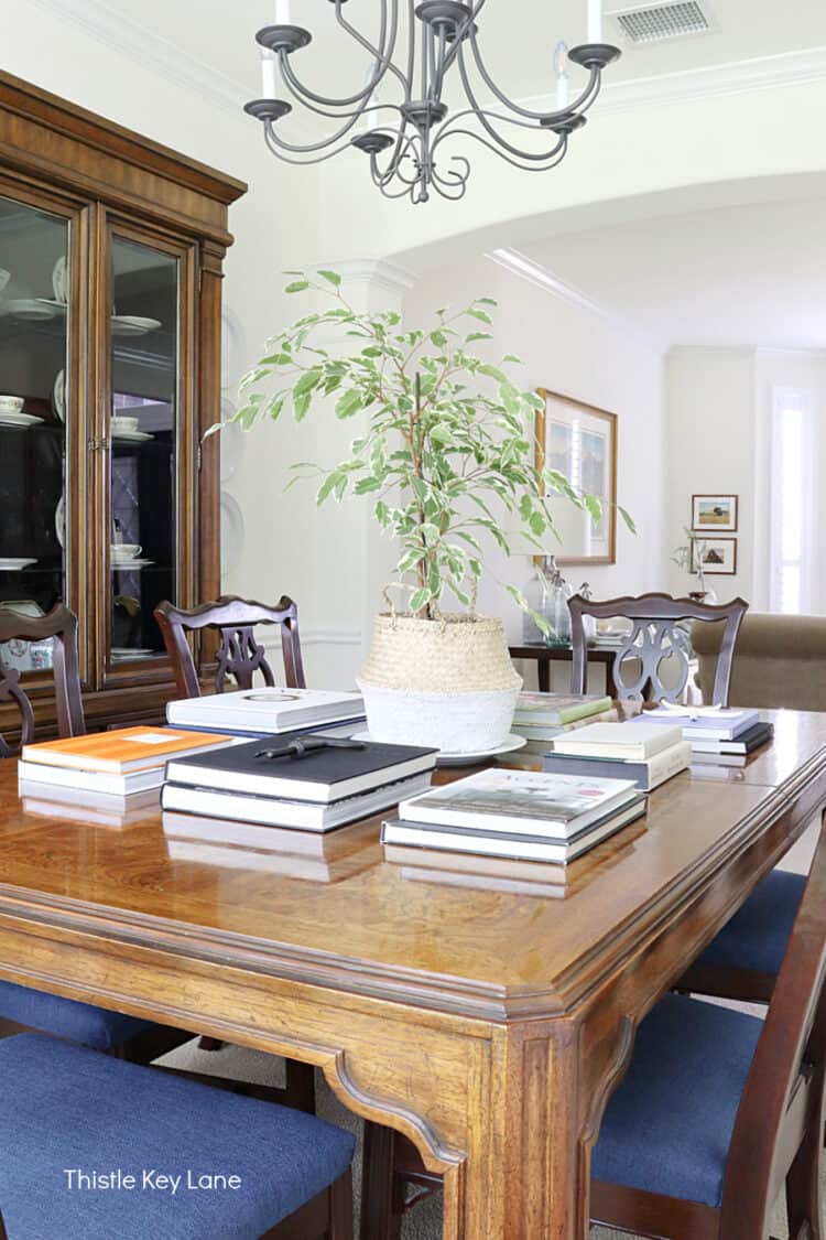 Styling A Dining Table With Books - Thistle Key Lane