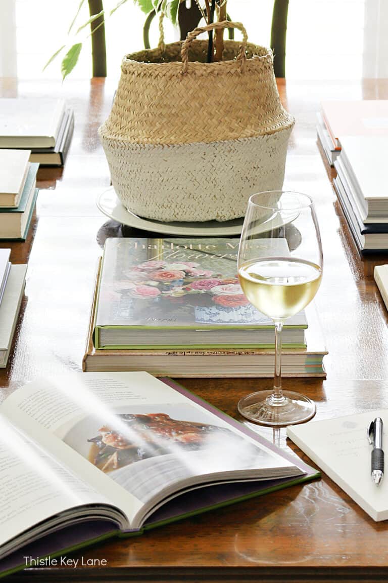 Styling A Dining Table With Books - Thistle Key Lane