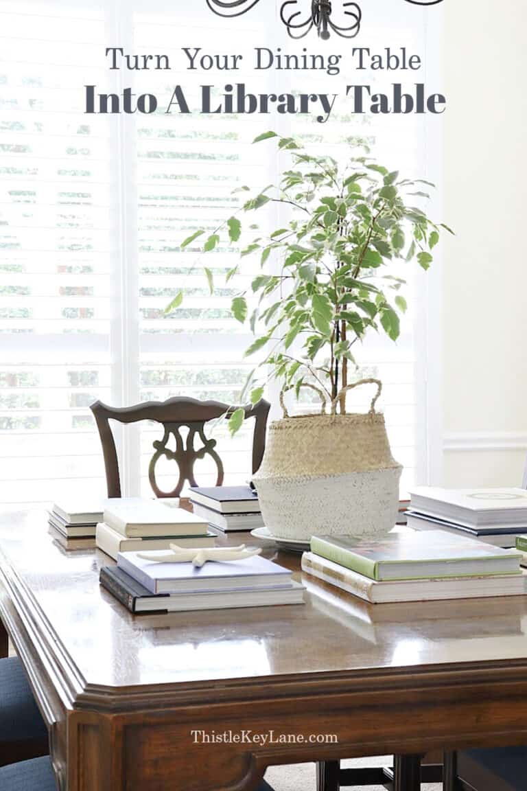 Styling A Dining Table With Books - Thistle Key Lane