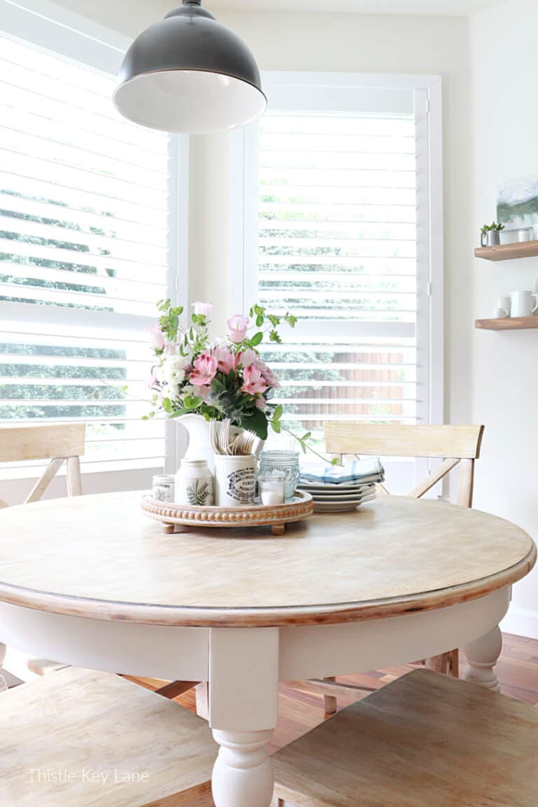 How To Turn A Tray Into A Kitchen Table Centerpiece - Thistle Key Lane