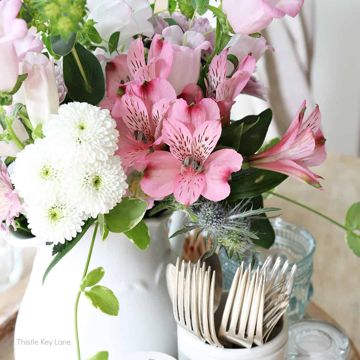 How To Turn A Tray Into A Kitchen Table Centerpiece Thistle Key Lane