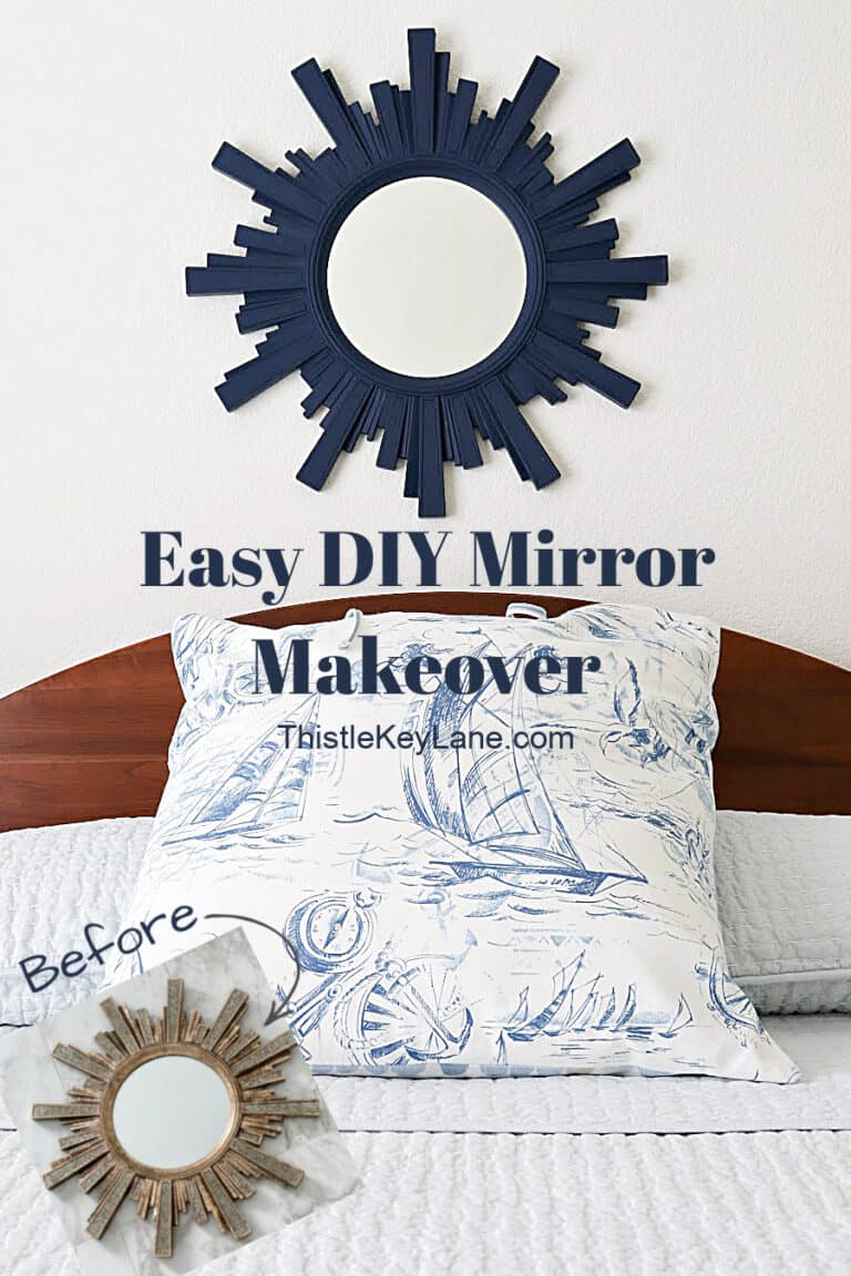Easy DIY Mirror Makeover - Thistle Key Lane