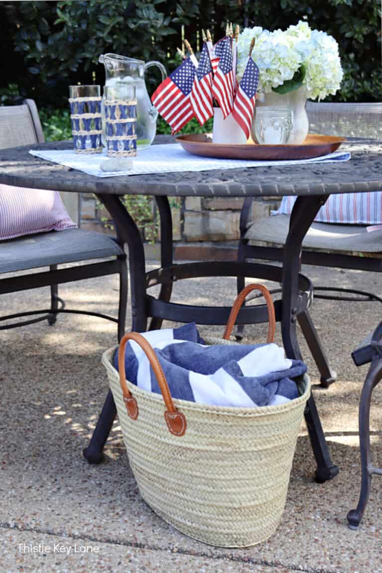 Easy Red White And Blue Patio Styling - Thistle Key Lane