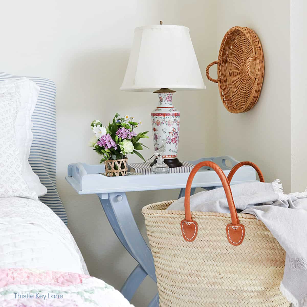 Guest Bedroom With French Country Accents - Thistle Key Lane