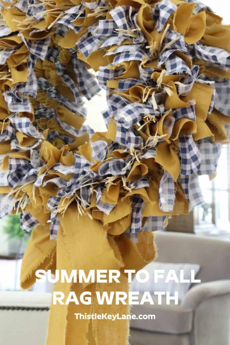 Summer To Fall Rag Wreath - Thistle Key Lane