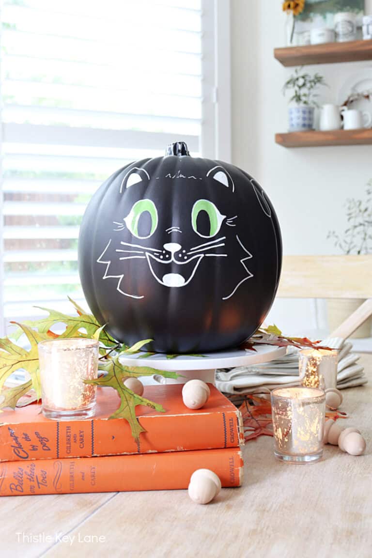 How To Make A Black Cat Pumpkin - Thistle Key Lane