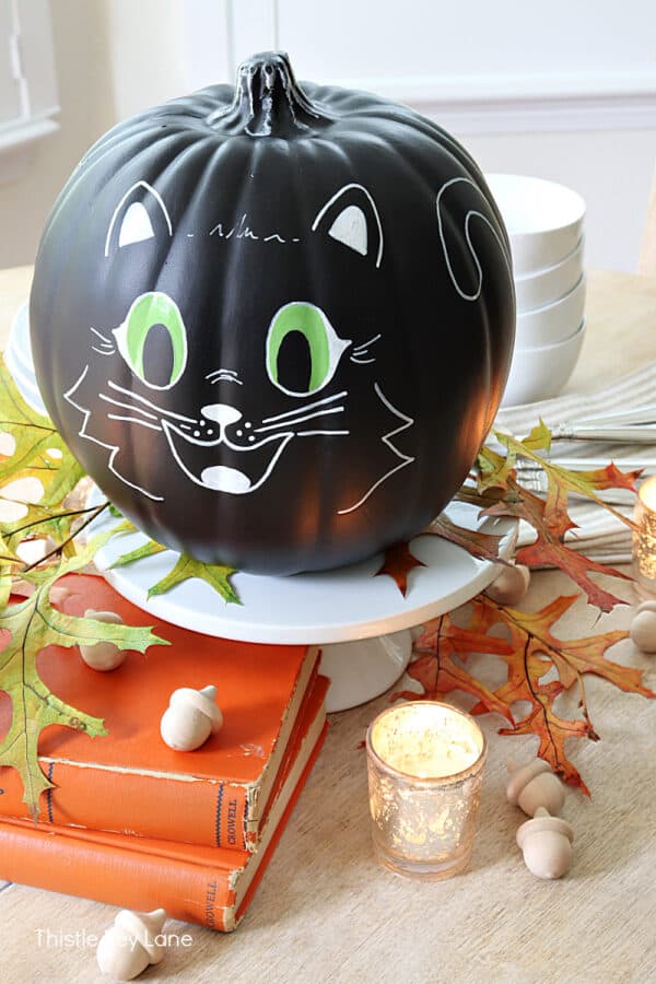 How To Make A Black Cat Pumpkin - Thistle Key Lane