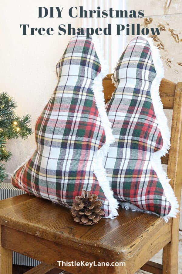 DIY Christmas Tree Shaped Pillow - Thistle Key Lane