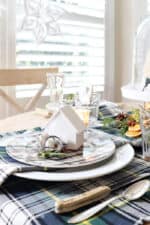 Rustic Christmas Tablescape With Plaid - Thistle Key Lane
