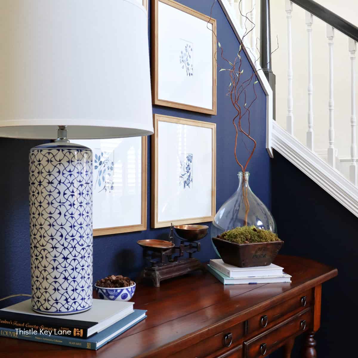 Winter Entry Table With Simple Styling - Thistle Key Lane