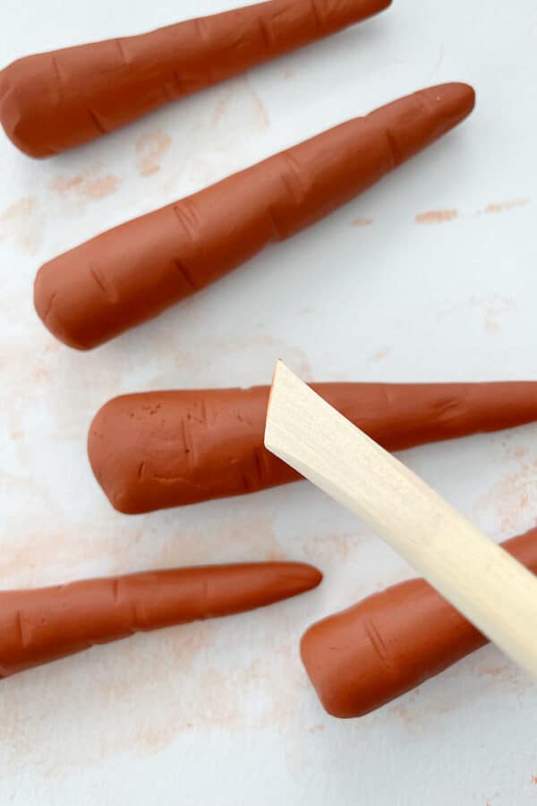 DIY Air Dry Clay Carrots - Thistle Key Lane