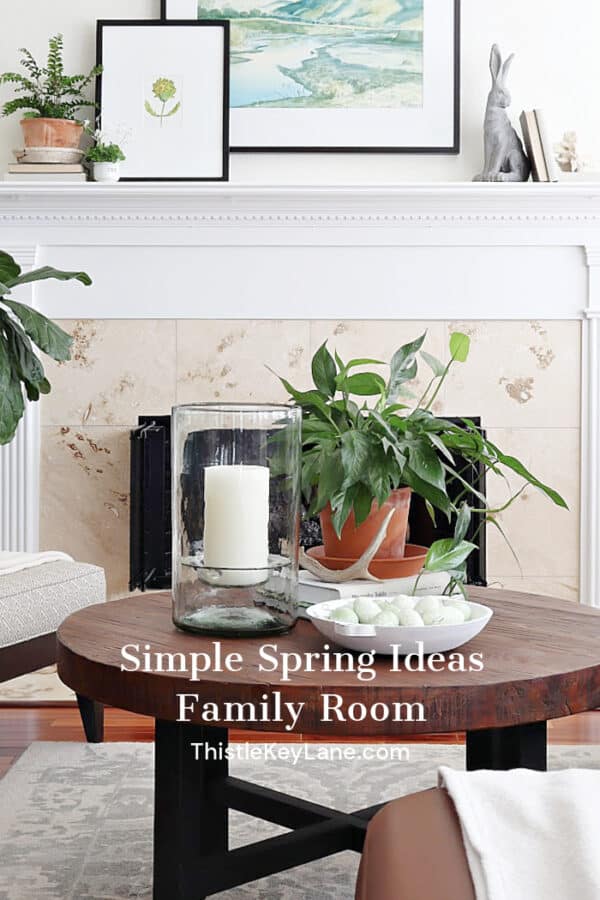 Simple Spring Ideas In The Family Room - Thistle Key Lane