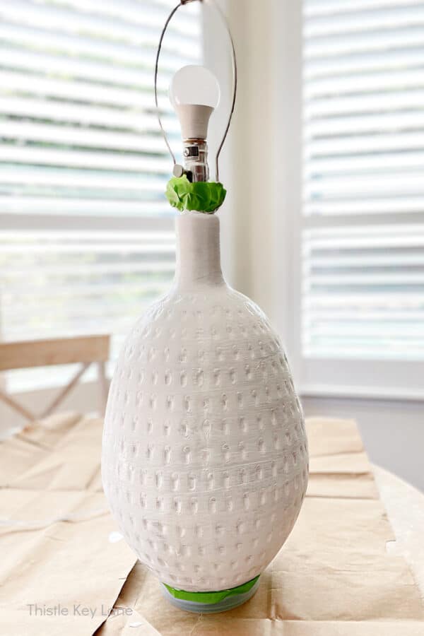 Ceramic Lamp Makeover With A Terra Cotta Finish - Thistle Key Lane