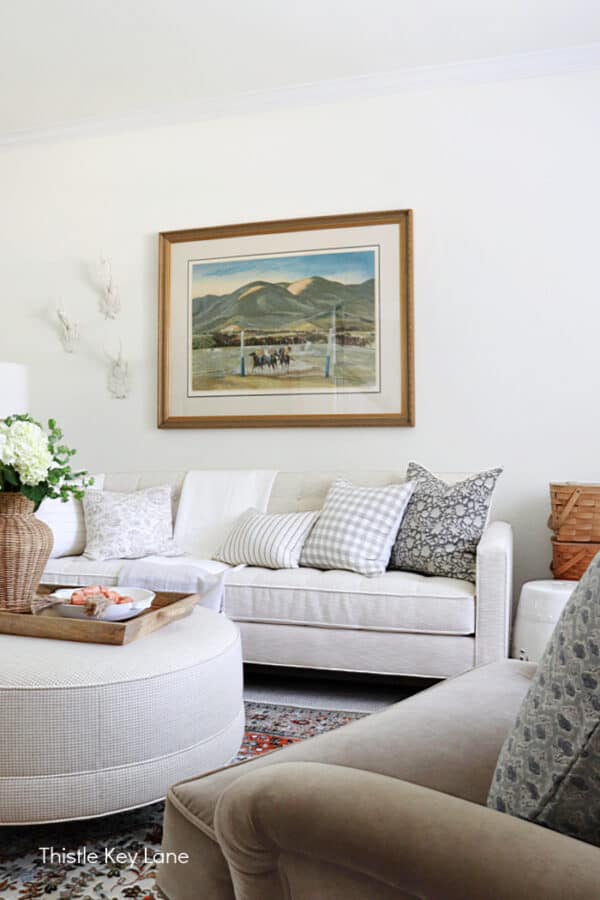 Neutral Summer Styling Living Room Home Tour - Thistle Key Lane