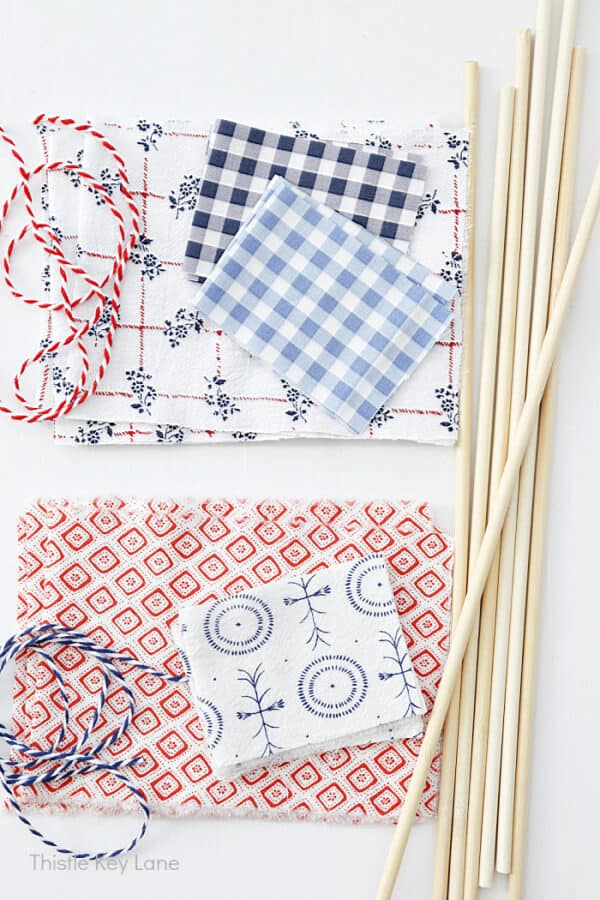 DIY Patriotic Fabric Scrap Flags - Thistle Key Lane