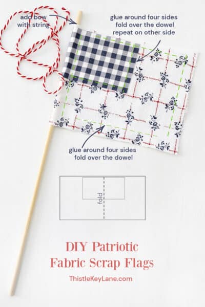 DIY Patriotic Fabric Scrap Flags - Thistle Key Lane