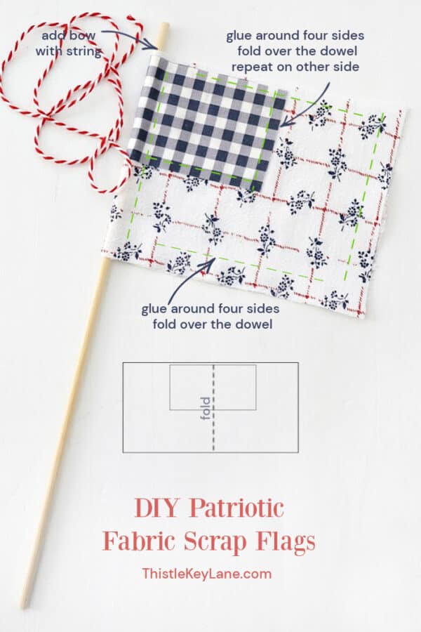 DIY Patriotic Fabric Scrap Flags - Thistle Key Lane