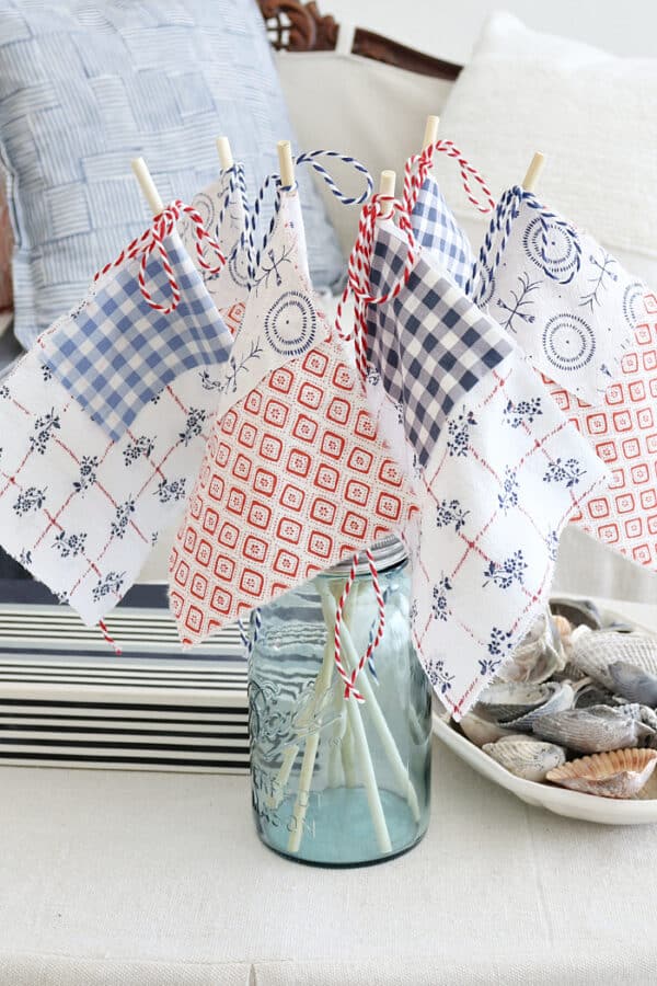 DIY Patriotic Fabric Scrap Flags - Thistle Key Lane