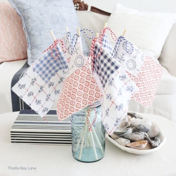 DIY Patriotic Fabric Scrap Flags - Thistle Key Lane