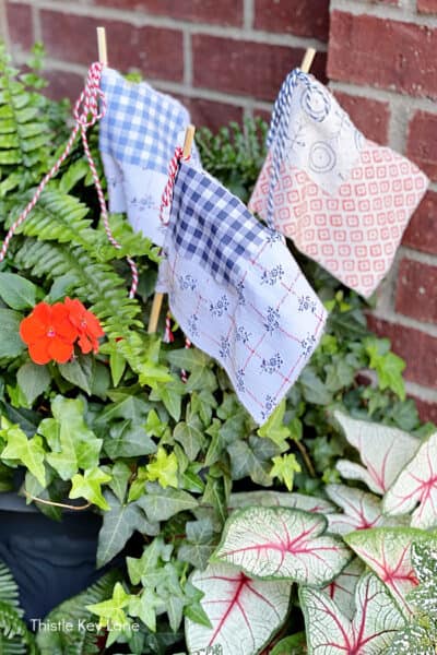 DIY Patriotic Fabric Scrap Flags - Thistle Key Lane