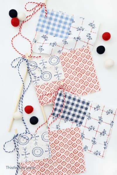 DIY Patriotic Fabric Scrap Flags - Thistle Key Lane