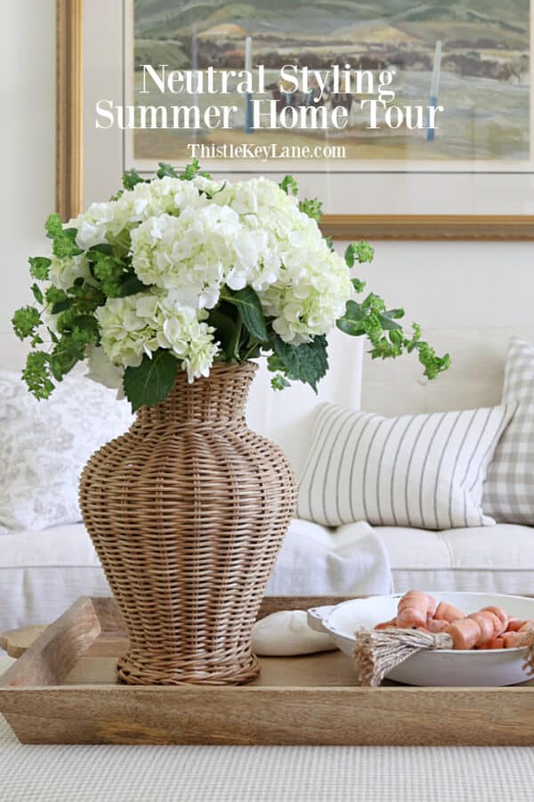 Neutral Summer Styling Living Room Home Tour - Thistle Key Lane
