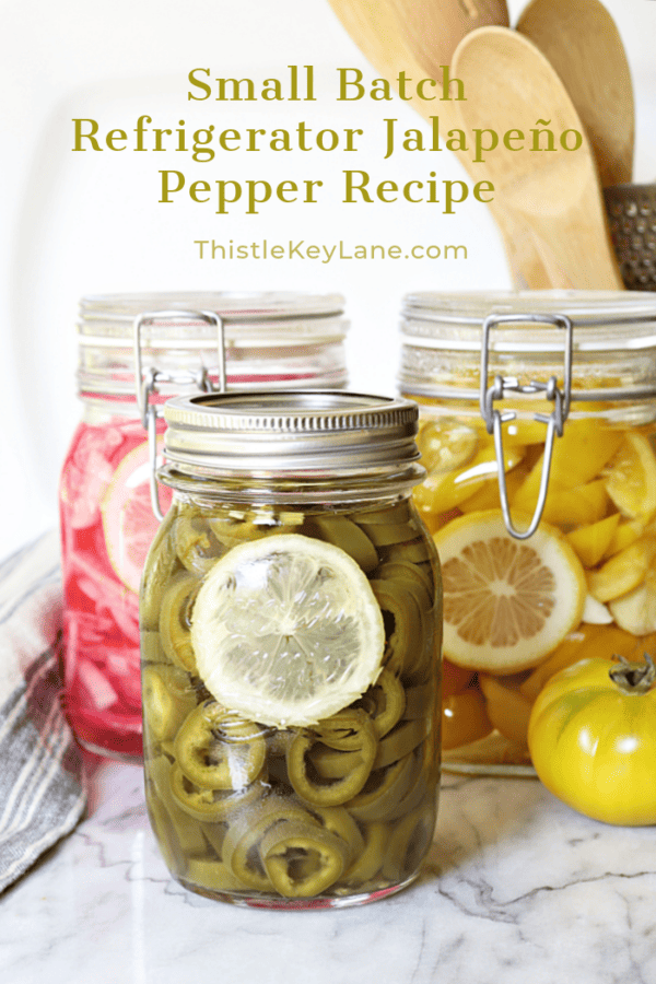 Small Batch Refrigerator Pickled Jalapeño Pepper Recipe - Thistle Key Lane