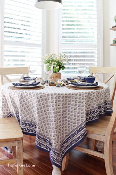 Blue And Green Summer Coastal Tablescape - Thistle Key Lane