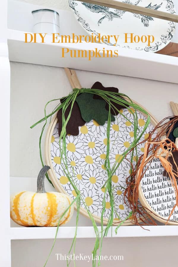 DIY Embroidery Hoop Pumpkins - Thistle Key Lane