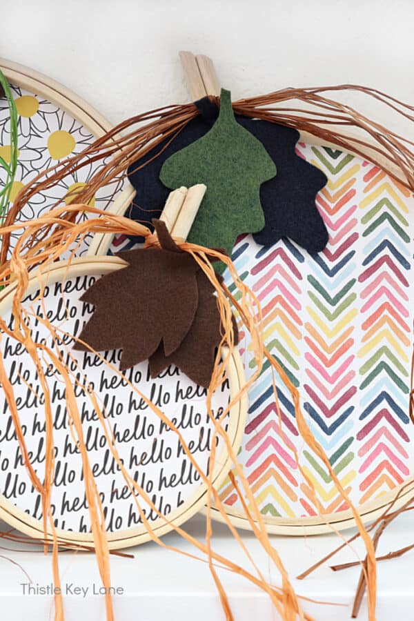 DIY Embroidery Hoop Pumpkins - Thistle Key Lane