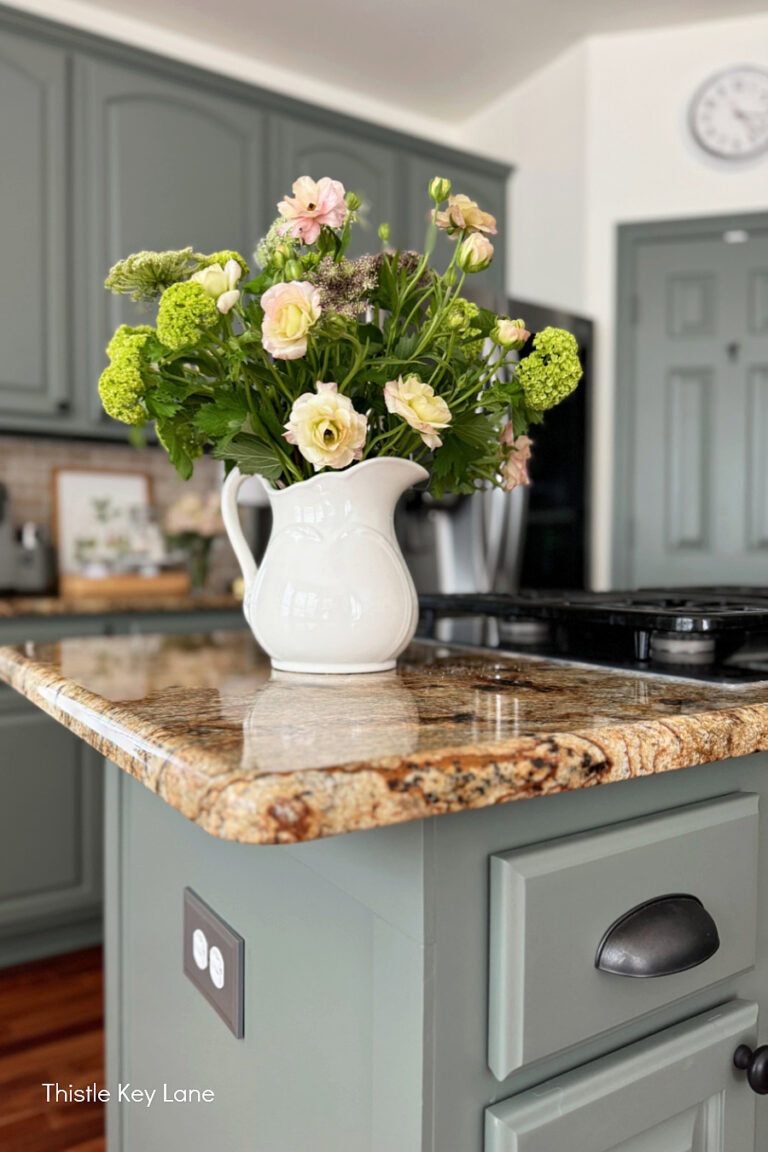 Kitchen Counter Vintage Styling | Pantry Door Update - Thistle Key Lane