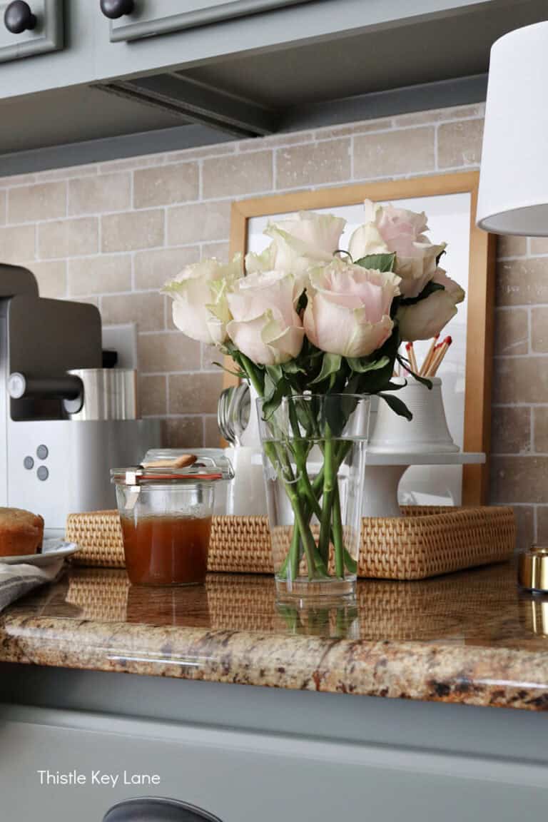 Kitchen Counter Vintage Styling | Pantry Door Update - Thistle Key Lane